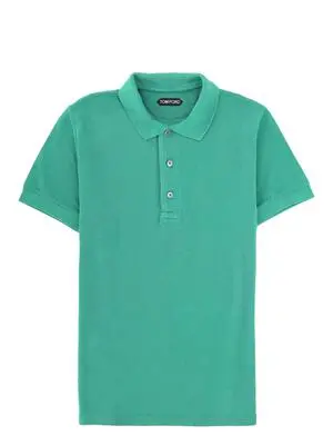 TOM FORD Lyocell And Cotton Polo Shirt - Green