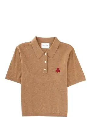 MARANT ETOILE Althea Polo Shirt - Beige
