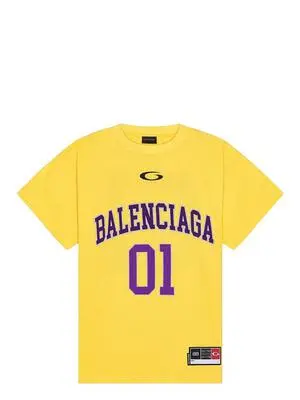 Balenciaga Oversize Tee And Deep Purple - Yellow