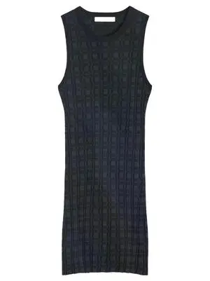 Maison Kitsuné Sleeveless Textured Dress - Grey