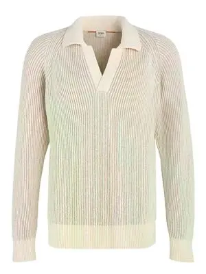 TOD'S Ribbed V-neck Sweater - White