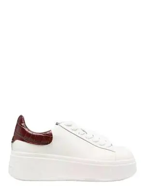 Ash Moby Crocodile-effect Sneakers - White