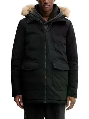 Adidas Hooded Parka Coat - Black