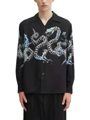 WACKO MARIA Animal-print Shirt - Black