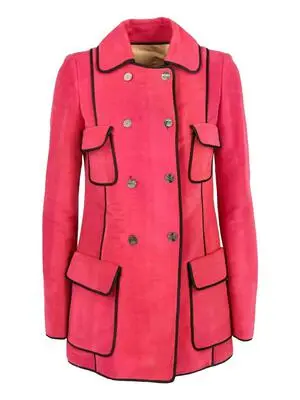 Fendi Double-breasted Coat - Pink