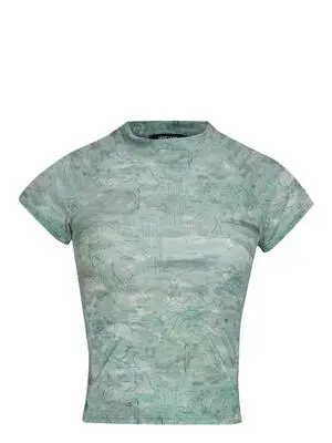 AMIR SLAMA Printed T-shirt - Green