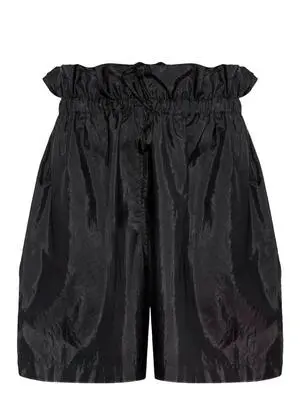 JIL SANDER Ruffled Waistband Shorts - Black