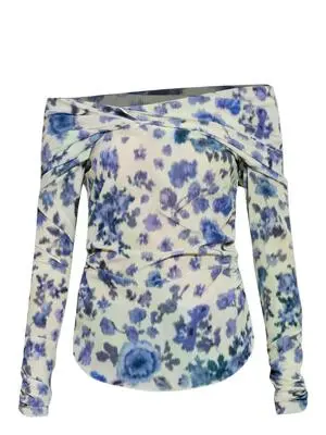 Isabel Marant Danka Floral Off-shoulder Top - Neutrals