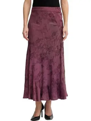 HOSS INTROPIA Floral-print Ruffled Midi Skirt - Purple