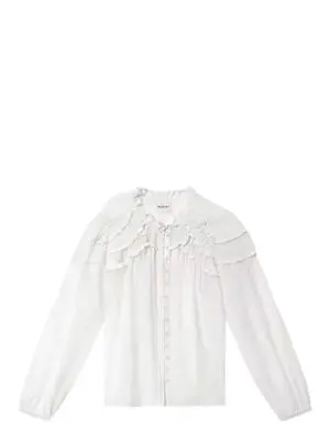 Isabel Marant Ruffled Long-sleeve Shirt - White