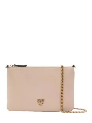 Pinko Classic Logo-plaque Clutch - Neutrals