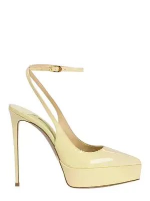 LE SILLA Uma Slingback Platform-heel Pumps - Yellow