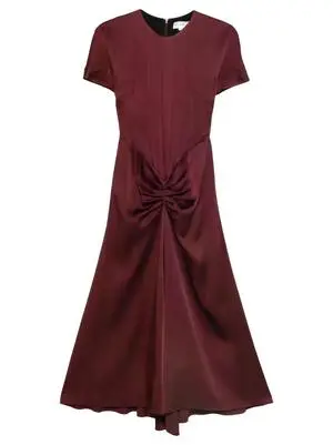 Victoria Beckham Gathered Midi Dress - Red