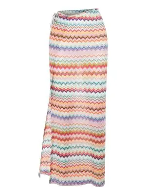 Missoni Zigzag Tie Maxi Skirt - Neutrals