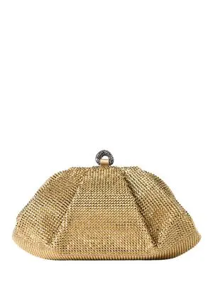Judith Leiber Gemma Crystal-embellished Clutch - Gold