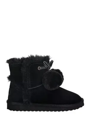 Liu Jo Faux-fur Pompom Boots - Black