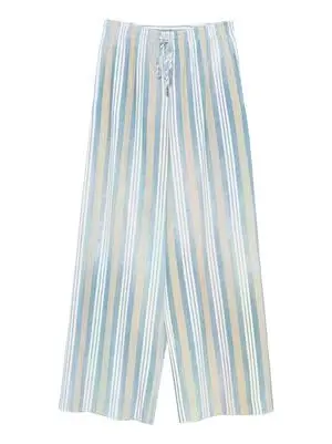 Ermanno Scervino Striped Drawstring Trousers - Blue
