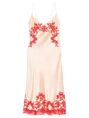 Ermanno Scervino Floral-embroidered Midi Dress - Neutrals