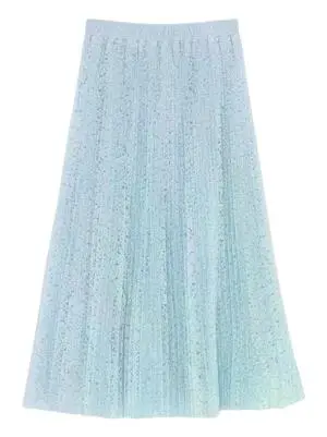 Ermanno Scervino Pleated Midi Skirt - Blue