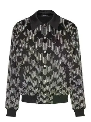 Balmain Crystal-embellished Bomber Jacket - Black