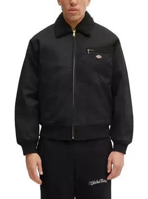WACKO MARIA Zipped Sherpa-collar Jacket - Black