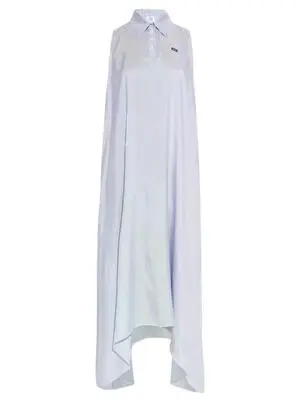 Vetements Silk Maxi Dress - Blue