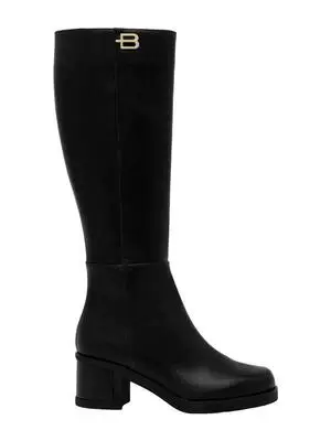 BALDININI Leather Knee-high Boots - Black