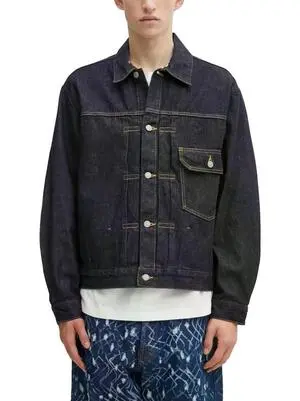 WACKO MARIA Collared Flap-pocket Jacket - Blue