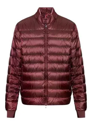 Moncler Quilted Logo-patch Jacket - Red