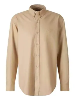Balmain Embroidered-logo Button Shirt - Neutrals