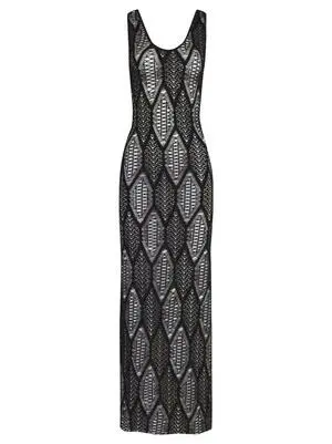 AMIR SLAMA X Jade Picon Openwork Maxi Dress - Black