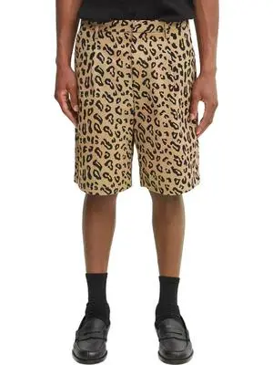WACKO MARIA Animal-print Shorts - Neutrals