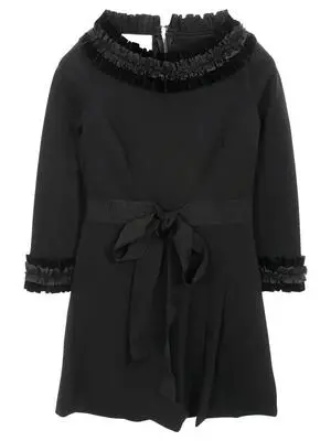 Gucci 2010s Ribbon Frill Dress - Black