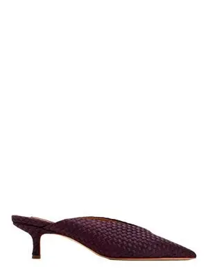NAGHEDI Woven Heeled Mules - Purple