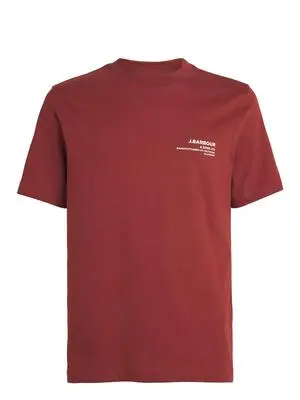 Barbour Cotton Printed Parkend T-shirt - Red