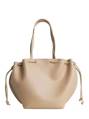 Claudie Pierlot Leather Alban Tote Bag White