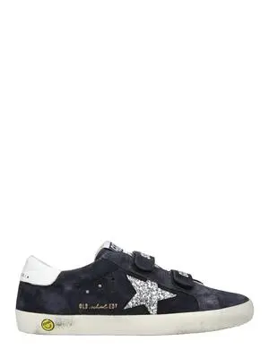 GOLDEN GOOSE Leather Old School Sneakers - Navy