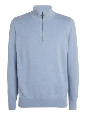 Barbour Cotton Half-zip Pullover - Blue
