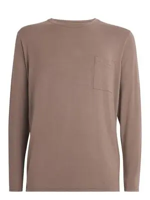 HOMEBODY Long-sleeve Lounge T-shirt - Brown
