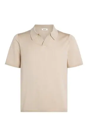 Sandro Knitted Polo Shirt - Beige