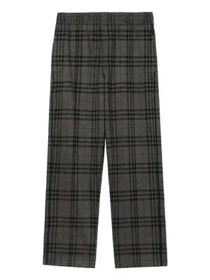 Burberry Check Track Pants - Ash Grey/black
