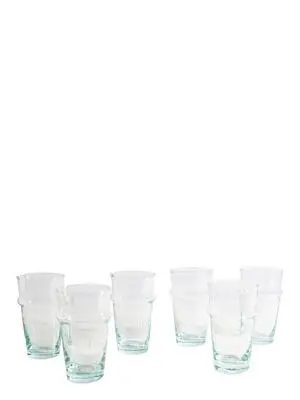 VERVE CULTURE Moroccan Beldi Glassware Set Of 6 - Clear