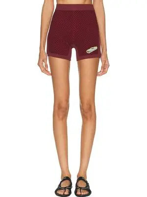 Casablanca Bubble Jacquard Short - Burgundy