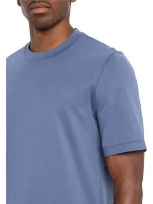Brunello Cucinelli Cotton English Rib Half-zip Sweater - Blue