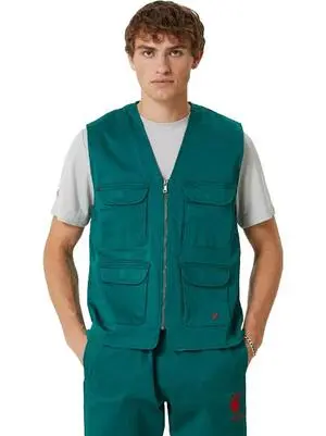PCFG Cotton Woven Track Vest - Green