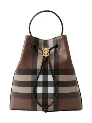 Burberry Small Tb Bucket Bag - Dark Birch Brown