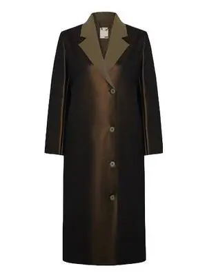 PCFG Wool Blend Paper Coat - Brown