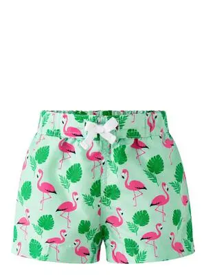 RACHEL RILEY Flamingo Print Shorts - Green