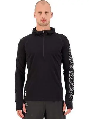 MONS ROYALE Temple Tech Hooded Zip Top - Black Ii