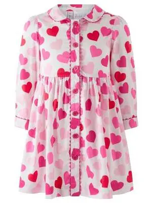 RACHEL RILEY Scatter Heart Button-front Dress - Pink